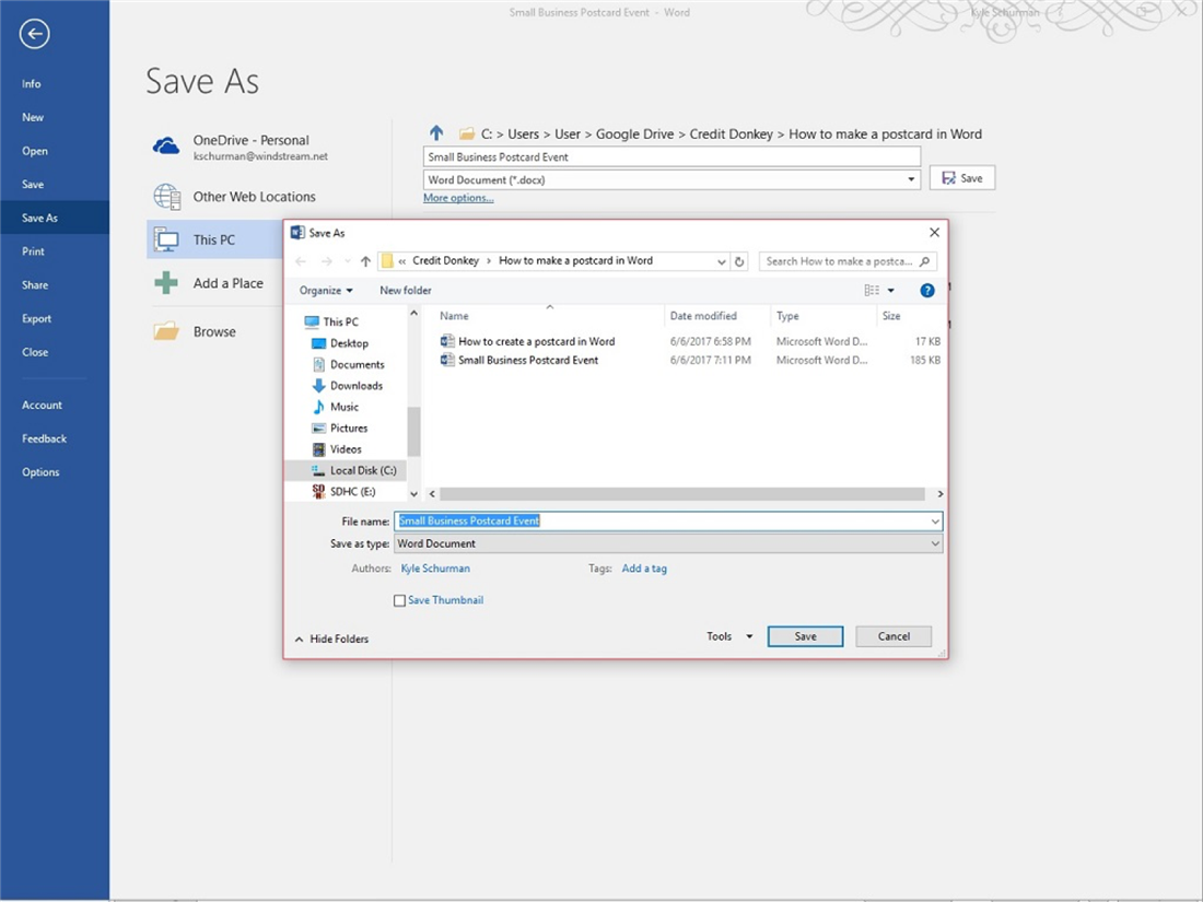 How To Make Postcards In Word
